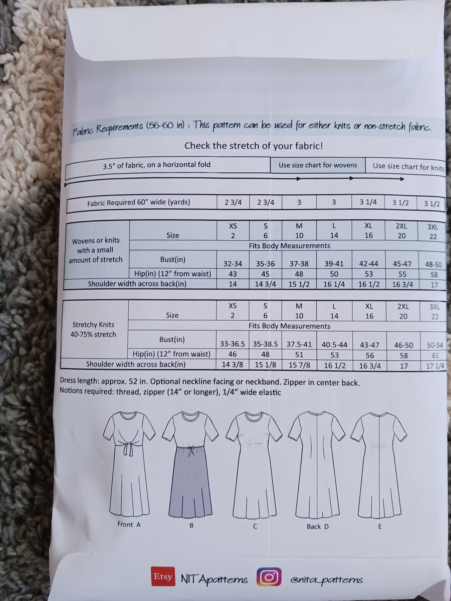 HOLLY Maternity Dress | NITA Ladies Dress Pattern – Elegant Threads Co.
