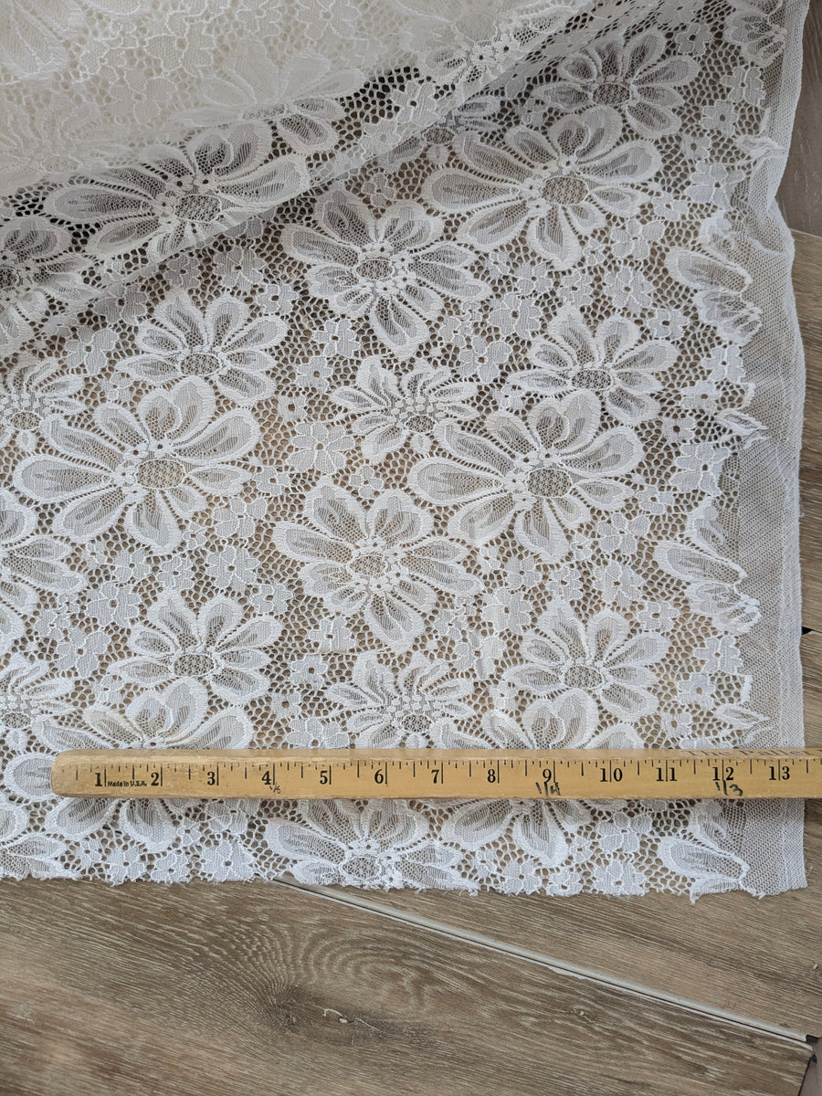 Ivory Stretch Lace|Solids| By the Half Yard – Elegant Threads Co.